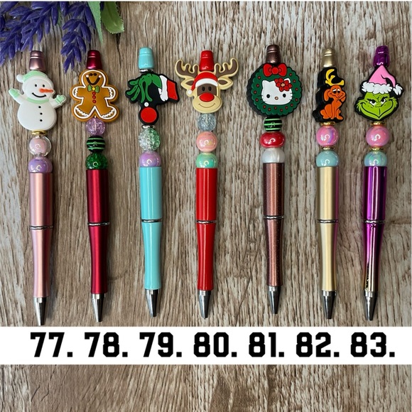 Hand Crafted | Office | Handcrafted Christmas Pens Beaded Unique ...